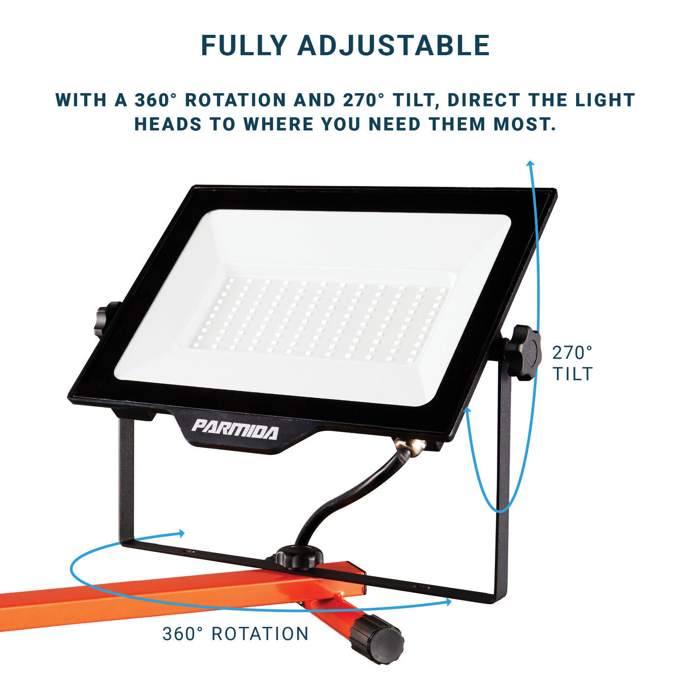 LED Dual-Head Work Light - 6ft Adjustable Tripod Stand — Parmida LED ...