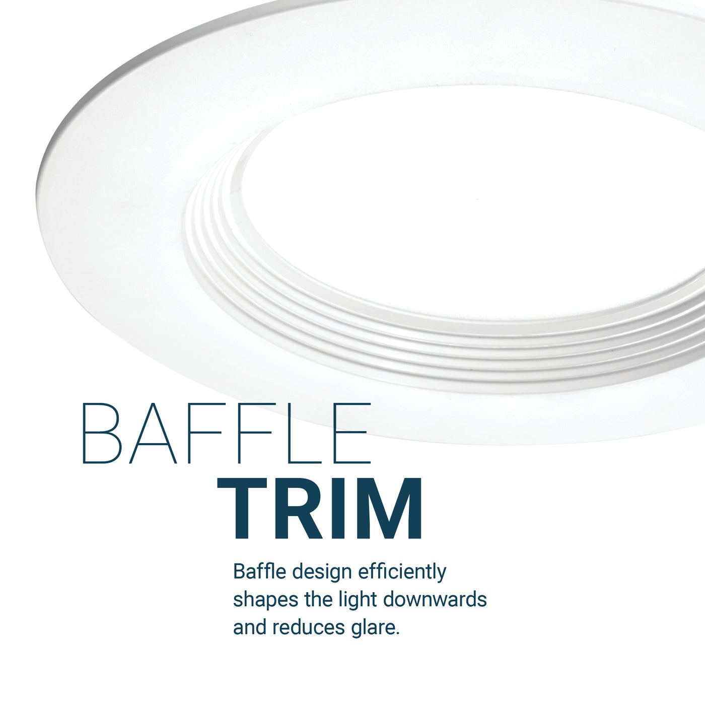 5CCT - 6" LED Baffle Trim - Retrofit Can Recessed Light - 12W — Parmida ...