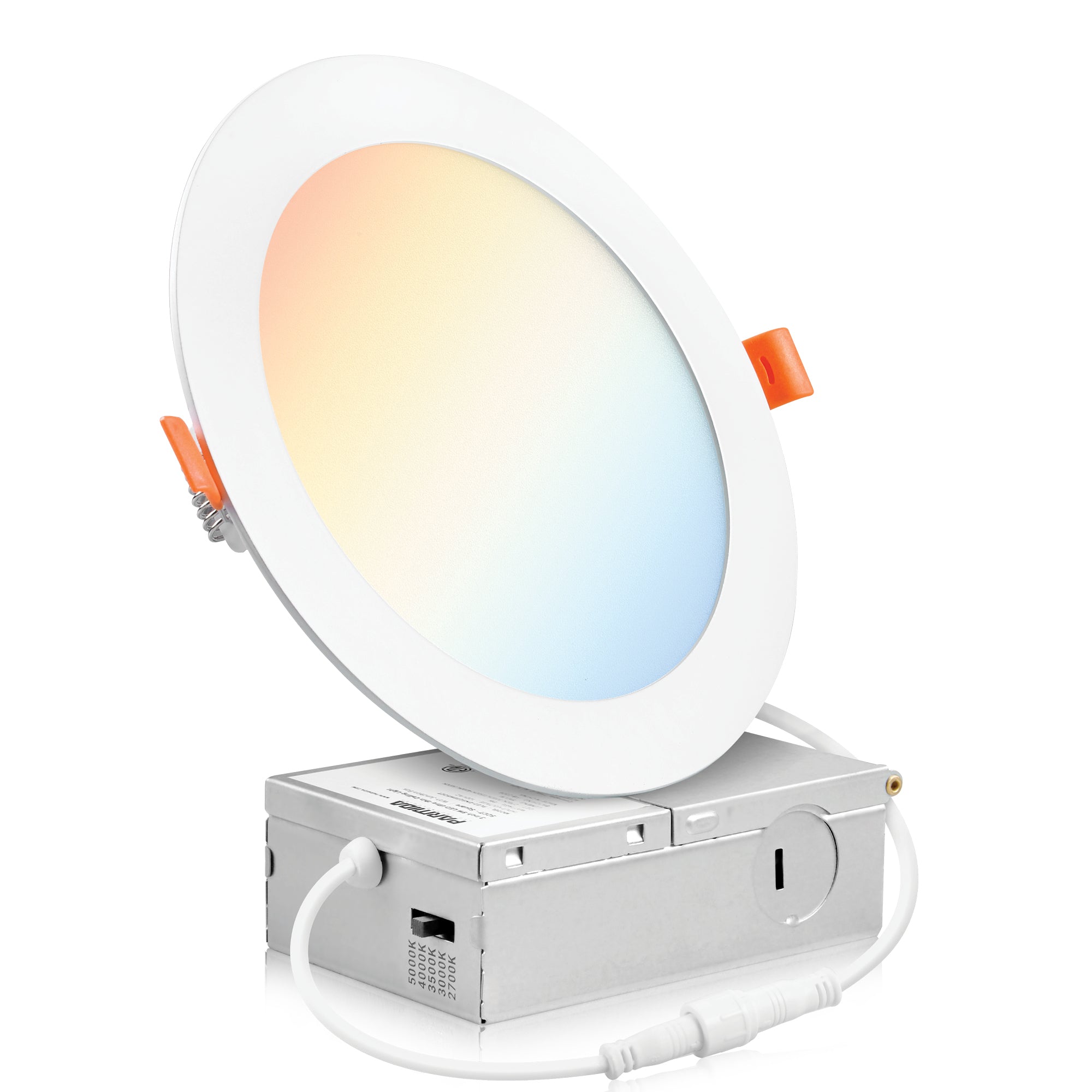 5CCT - 6" LED Recessed Ceiling Slim Panel Light with Junction Box - 12 ...