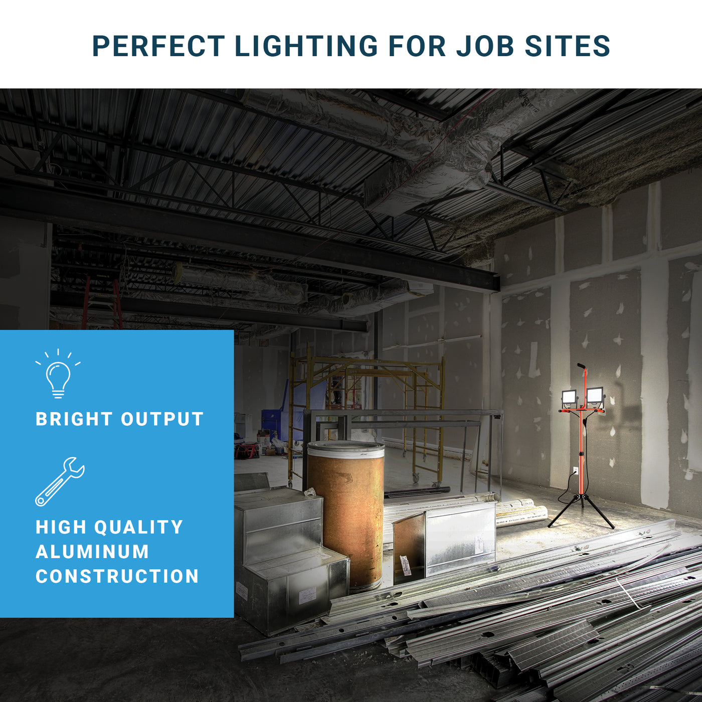 LED Dual-Head Work Light - 6ft Adjustable Tripod Stand — Parmida LED ...