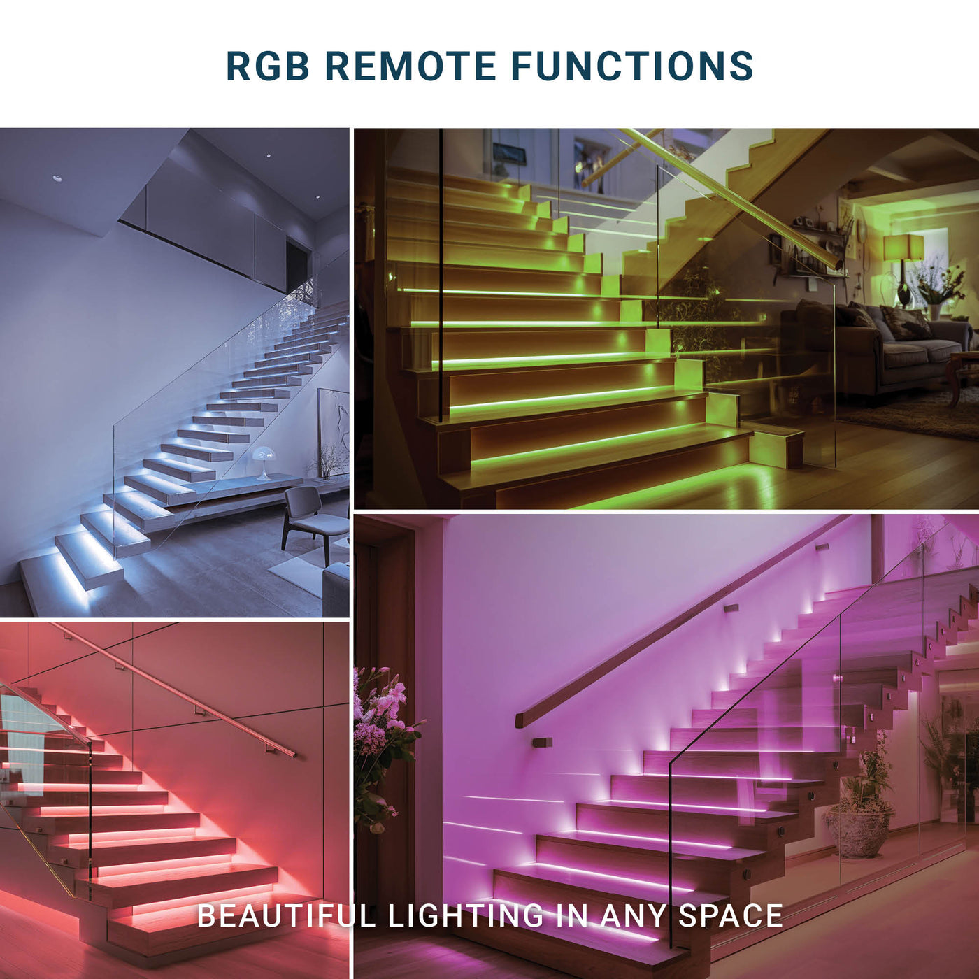 Indoor Stair Lighting Kit with Motion Sensor - RGB/5CCT — Parmida LED ...