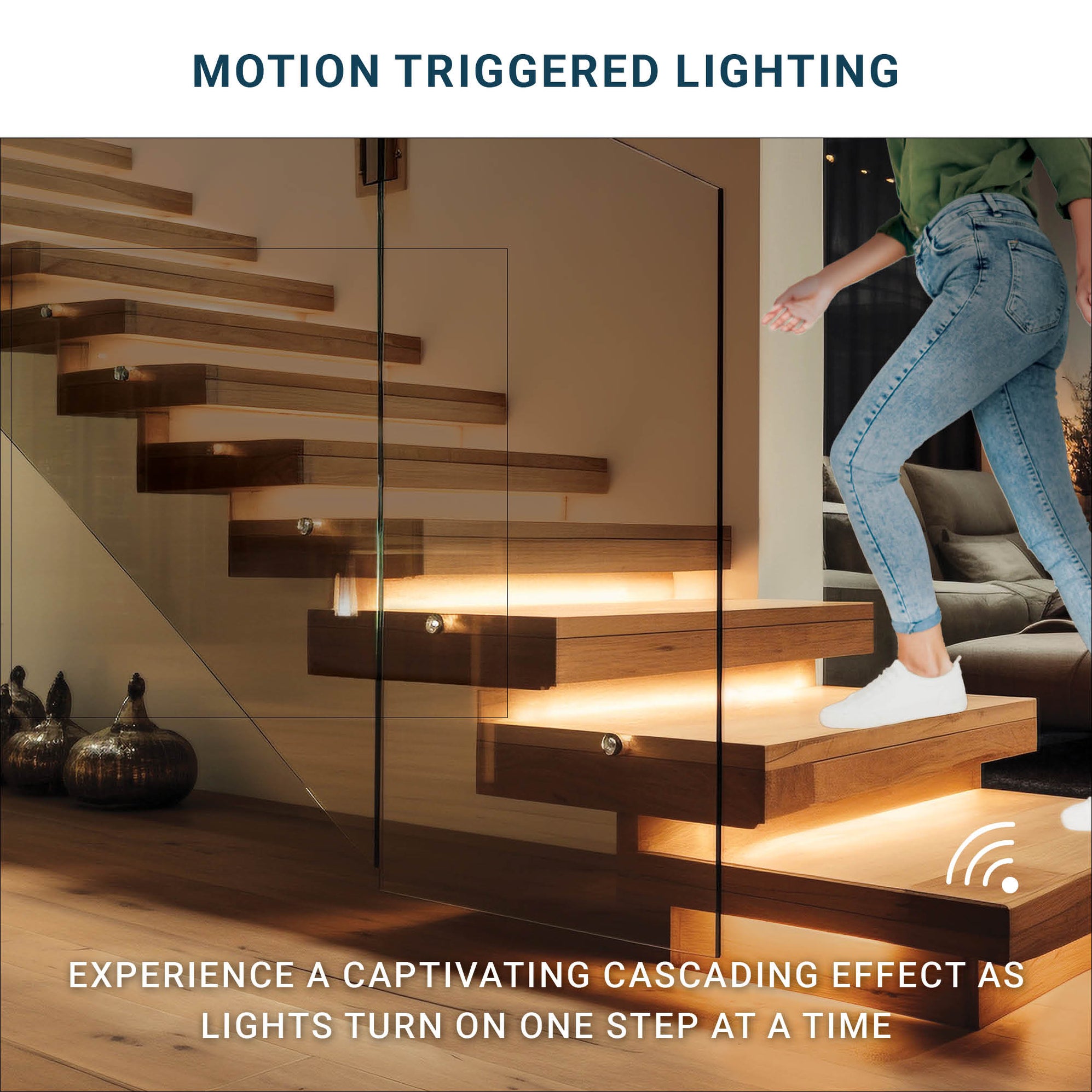 Indoor Stair Lighting Kit with Motion Sensor - RGB/5CCT — Parmida LED ...