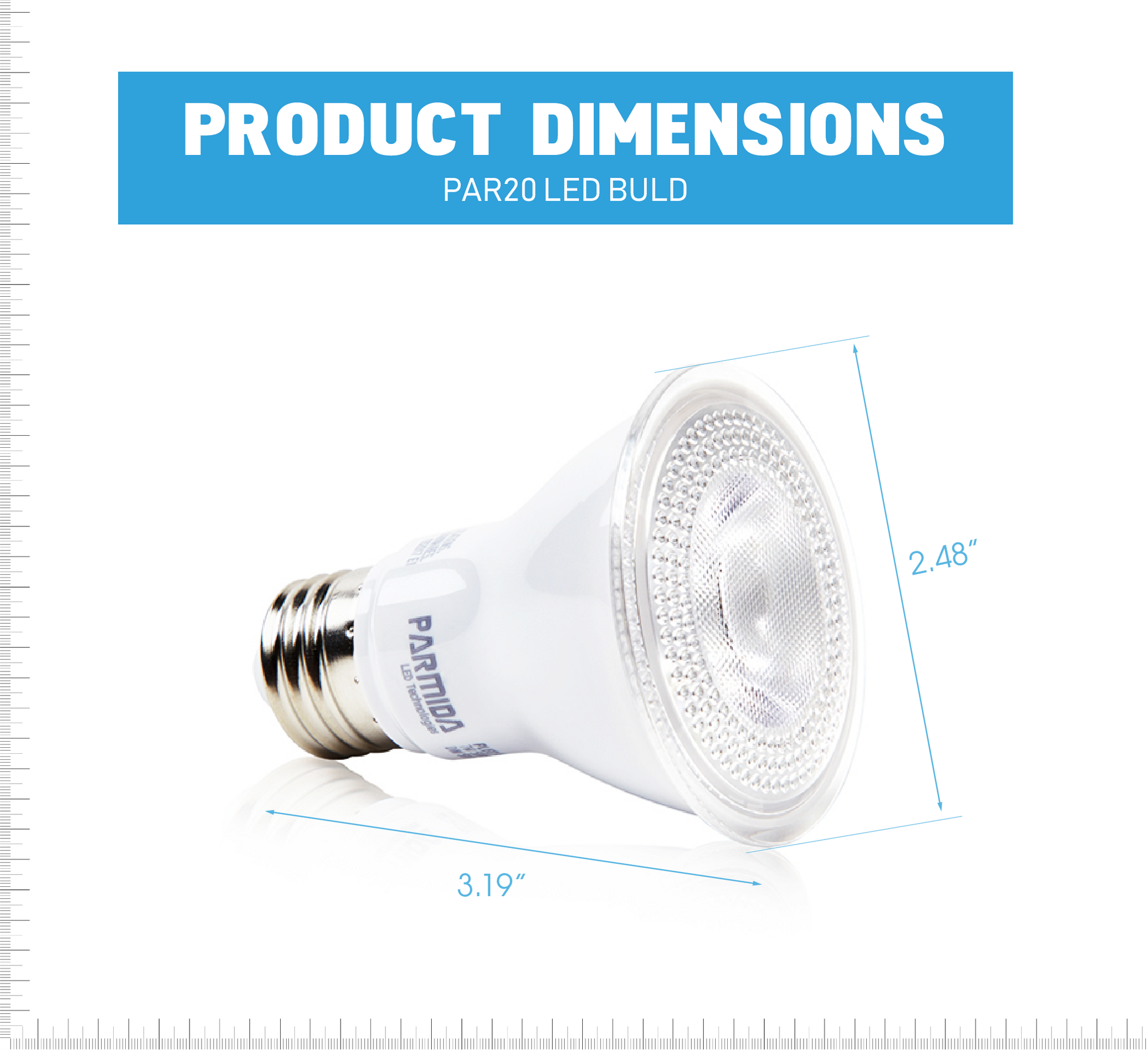 PAR20 LED Light Bulb Dimmable - 7W | Parmida LED — Parmida LED Technologies