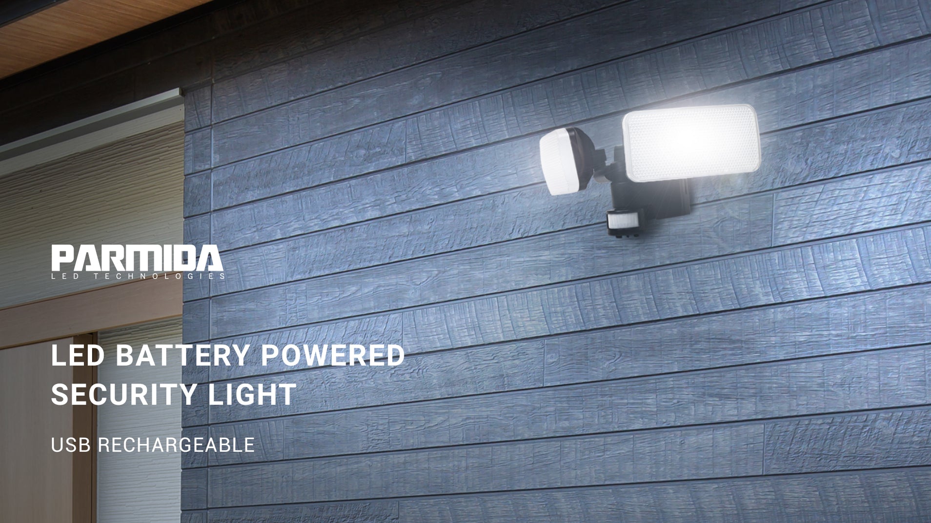 Motion Sensor LED Security Light - USB Rechargeable — Parmida LED ...